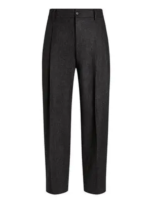 Dolce & Gabbana Wool Flannel Trousers - Grey