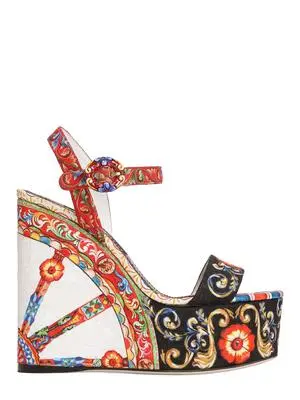 Dolce & Gabbana Sandalo Zeppa Sandals And Wedges - Multicolor