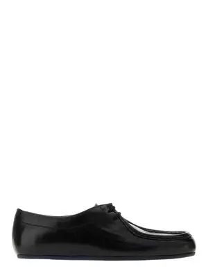JIL SANDER Hood Calf Leather Derby Shoes With Rubber Sole - Black