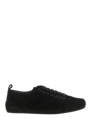 TOM FORD Dean Suede Calfskin Low-top Sneakers With Pull Tab - Black