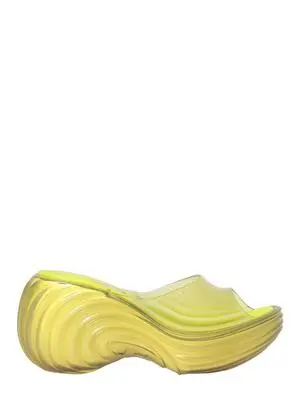 MELISSA X DIESEL Quantum Pvc Wedge Sandals With Medium Heel - Lime