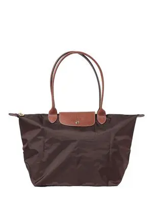 Longchamp Le Pliage Original Large Shoulder Bag In Recycled Nylon - Brown