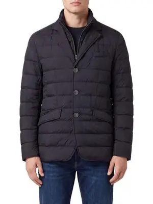 Herno Herno Slim Fit Quilted Nylon Down Blazer With Detachable Bib Black