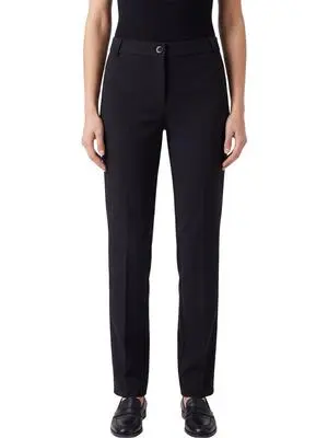 Pinko Protea High-waisted Tailored Skinny Pants In Crêpe - Black