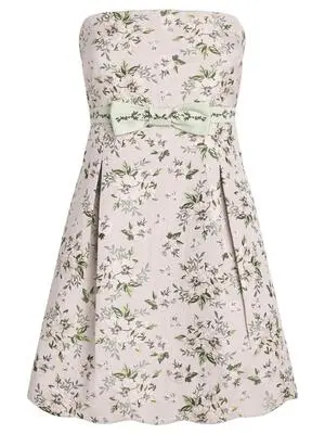 Alice + Olivia Strapless Babydoll Mini Dress - Pink