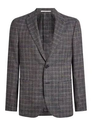 Pal Zileri Wool-blend Check Brera Blazer - Blue