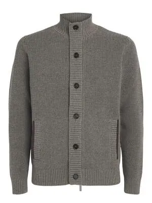 MAURIZIO BALDASSARI Virgin Wool Brenta Cardigan - Grey