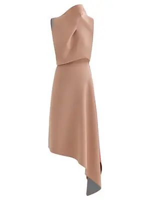 Maticevski Lash Asymmetric Midi Dress - Light Pink