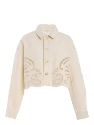 Ulla Johnson Bobbi Eyelet Jacket - White