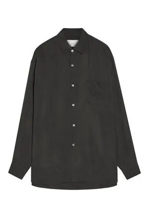 SSSTEIN Oversized Cupro Fibril Shirt - Charcoal