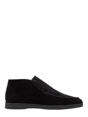 AURELIEN City Suede Loafers - Black
