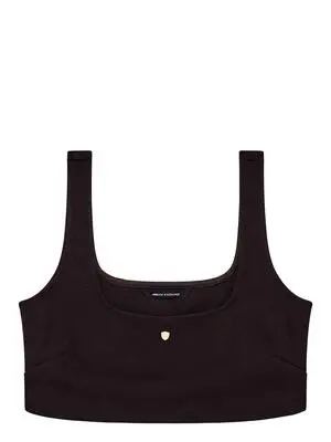 Armani Exchange Slim-fit Recycled Heavy Rib Jersey Top - Brown
