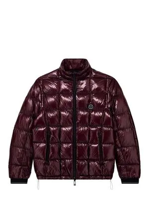 Armani Exchange Quilted Down Jacket With Stand Collar - Red