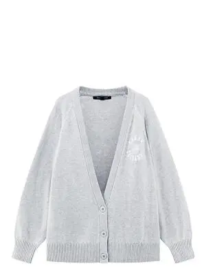 Armani Exchange Knitted Cotton Cardigan - Grey
