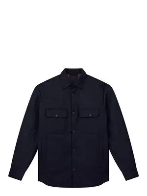 Armani Exchange Quilted Sleeve Shirt Jacket - Navy Blue