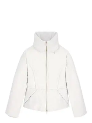 Armani Exchange Down Jacket In Crinkle Nylon - Beige