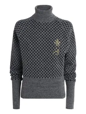 VIVIENNE WESTWOOD Checkmate Rollneck Sweater - Grey