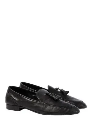 THE ROW Caden Leather Loafers - Black