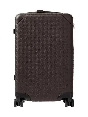 Bottega Veneta Odyssey Intrecciato Carry-on Suitcase - Brown