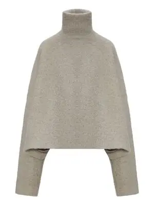 Rick Owens Wool Turtle-neck Sweater - Grey