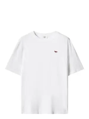 Maison Kitsuné Red Profile Fox Cotton T-shirt - White