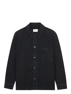 Saint Laurent Denim Cotton Overshirt - Black