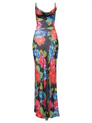 RAT AND BOA Casablanca Floral-print Georgette Maxi Dress - Multi