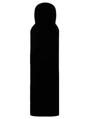 MUGLER Strapless Padded Velvet Gown - Black