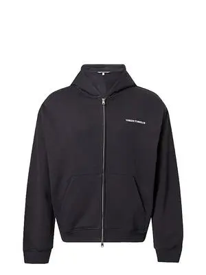 THE COUTURE CLUB Micro Copyright Logo-print Cotton Hoodie - Black