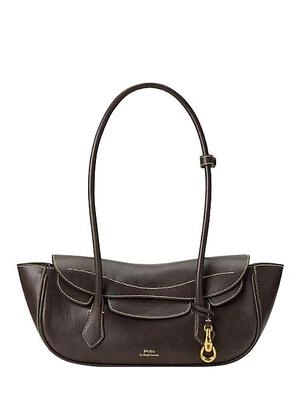 Polo Ralph Lauren Blaze Small Leather Shoulder Bag - Ash