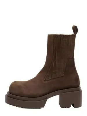 Rick Owens Bogun Suede Ankle Boot - Dark Dust