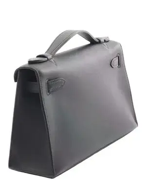 Hermès 2024 Swift Kelly Pochette 22 Handbag - Black