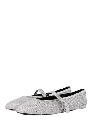 Karl Lagerfeld Karo Gemstone Mary Jane Flats - Grey