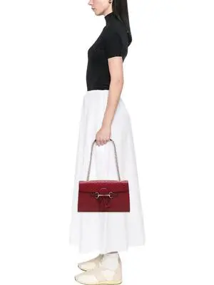 Gucci 2016-2026 Medium Microguccissima Emily Shoulder Bag - Red
