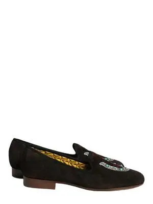 FORTELA Broadway Horse Suede Slippers - Brown