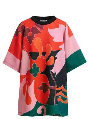 Essentiel Antwerp Abstract Floral Mini Dress - Red