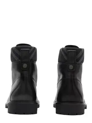 Burberry Durham Leather Boots - Black