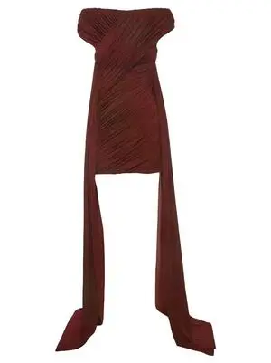 424 Asymmetric Draped Mini Dress - Brown