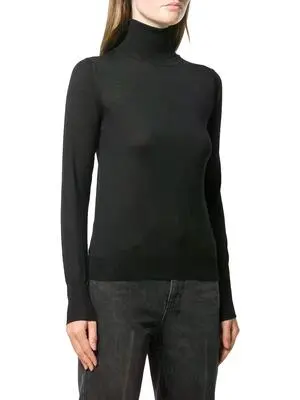 ROBERTO COLLINA Roll Neck Sweater - Black