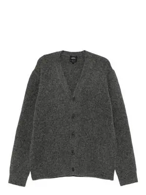 A.p.c. Button-fastening Knitted Cardigan - Grey