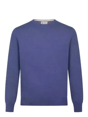 Brunello Cucinelli Crew-neck Long-sleeve Sweater - Blue