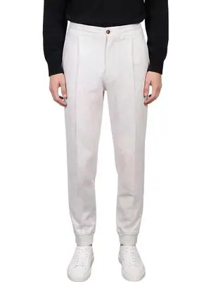 Brunello Cucinelli Techno Cotton French Terry Double Cloth Trousers - Neutrals