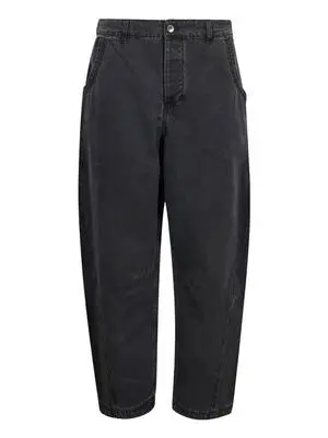 You Must Create Twisted Seam Panelled Trousers - Grey