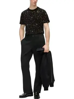 Karl Lagerfeld Monogram Rhinestone T-shirt - Black