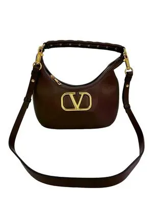 Red Valentino Hobo Bag With Stud Sign Hardware - Brown