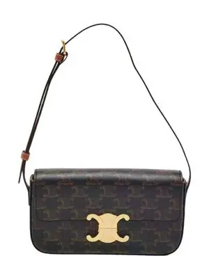 Celine 2022 Triomphe Claude Shoulder Bag - Brown