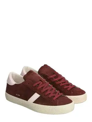 D.a.t.e. D.A.T.E. Suede Panelled Low Top Sneakers Red