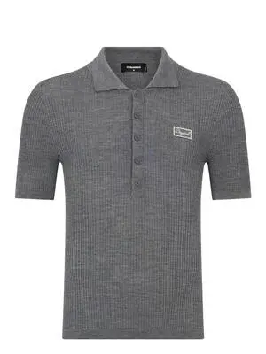 Dsquared2 Basic Knit Polo - Grey