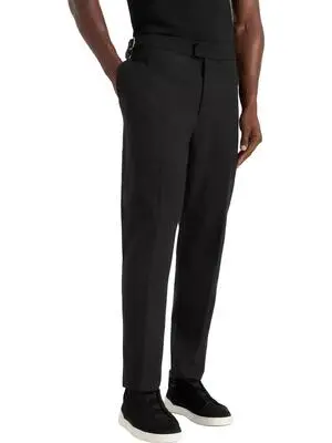 Manière De Voir Hubert Slim-fit Tailored Trousers - Black