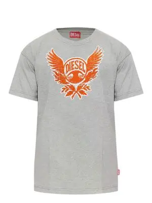 DIESEL® T-norm-aa4 Logo-print Cotton T-shirt - Grey